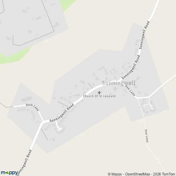 Map Sunningwell: map of Sunningwell (OX13 6) and practical information