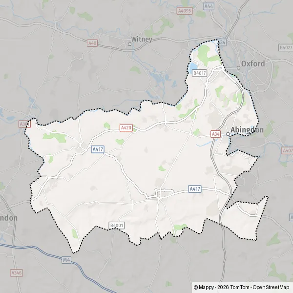 Map Vale of White Horse: map of Vale of White Horse (OX14 5) and ...