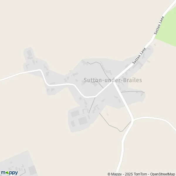 Map Sutton-under-Brailes: map of Sutton-under-Brailes (OX15 5) and ...