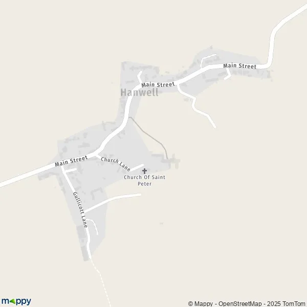 Map Hanwell: map of Hanwell (OX17 1) and practical information