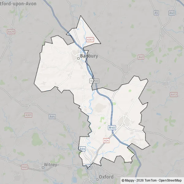 Map Cherwell: map of Cherwell (OX27 9) and practical information
