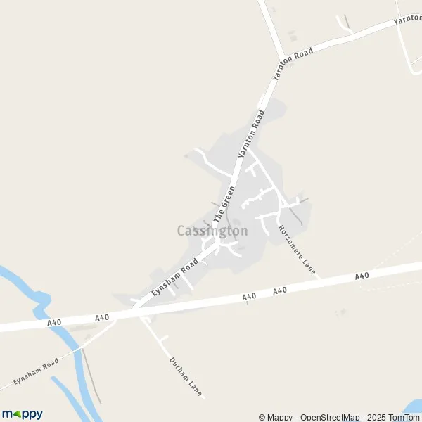 Map Cassington: map of Cassington (OX29 4) and practical information