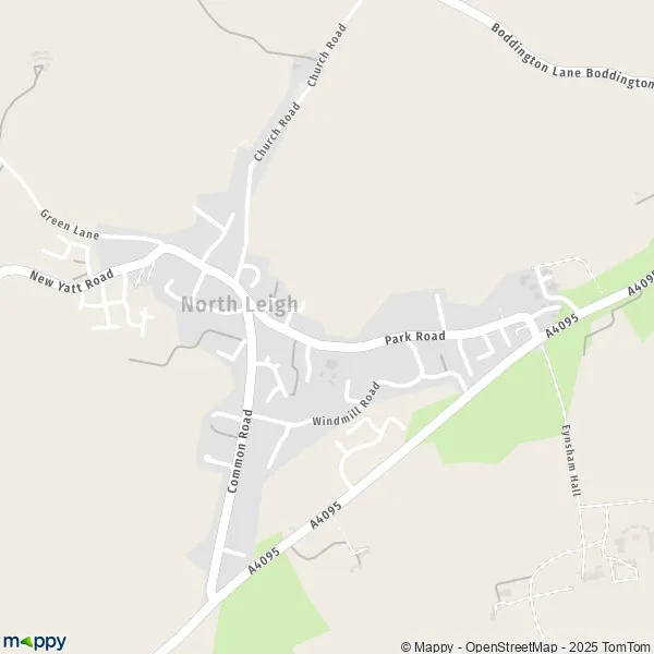 Map North Leigh: map of North Leigh (OX29 6) and practical information