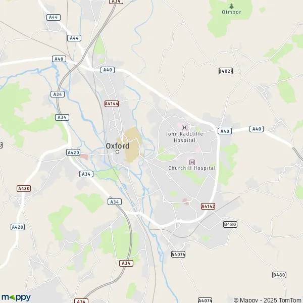 Map Oxford: map of Oxford (OX4 4) and practical information