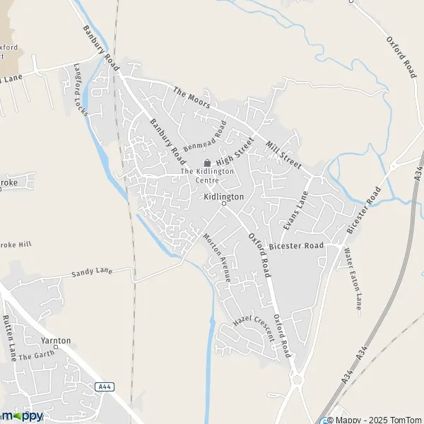 Map Kidlington: map of Kidlington (OX5 2) and practical information
