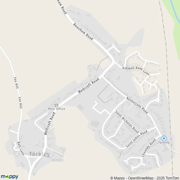 Map Tackley: map of Tackley (OX5 3) and practical information