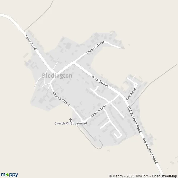 Map Bledington: map of Bledington (OX7 6) and practical information