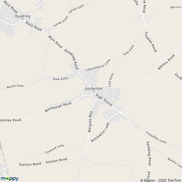 Map Gosberton: map of Gosberton (PE11 4) and practical information