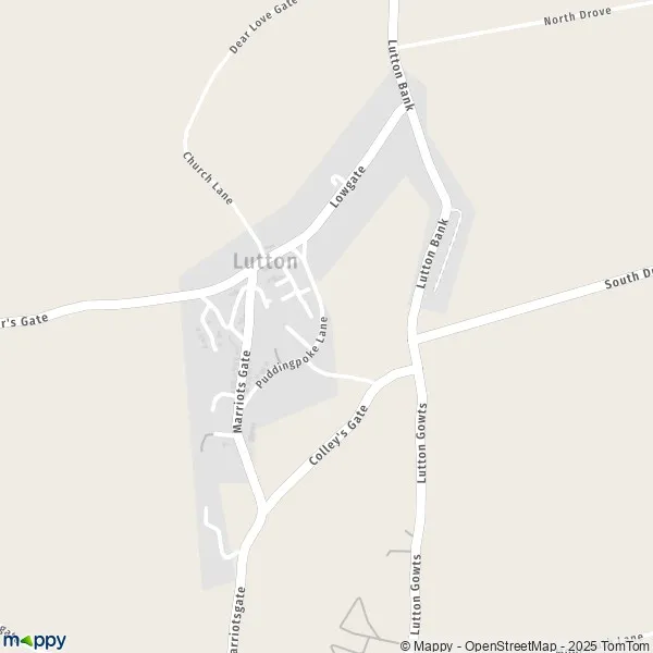 Map Lutton: map of Lutton (PE12 9) and practical information