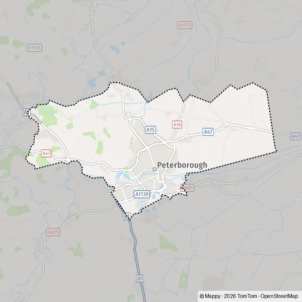 Map Peterborough: map of Peterborough (PE2 8) and practical information