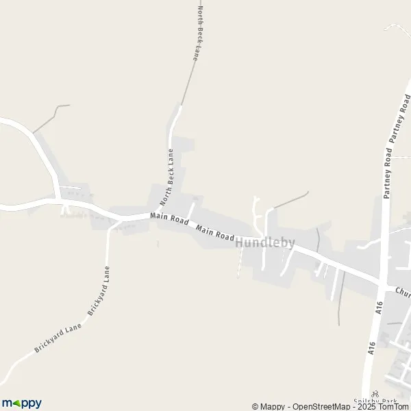 Map Hundleby: map of Hundleby (PE23 5) and practical information