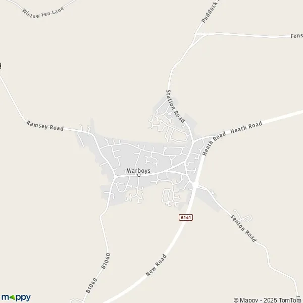 Map Warboys: map of Warboys (PE28 2) and practical information