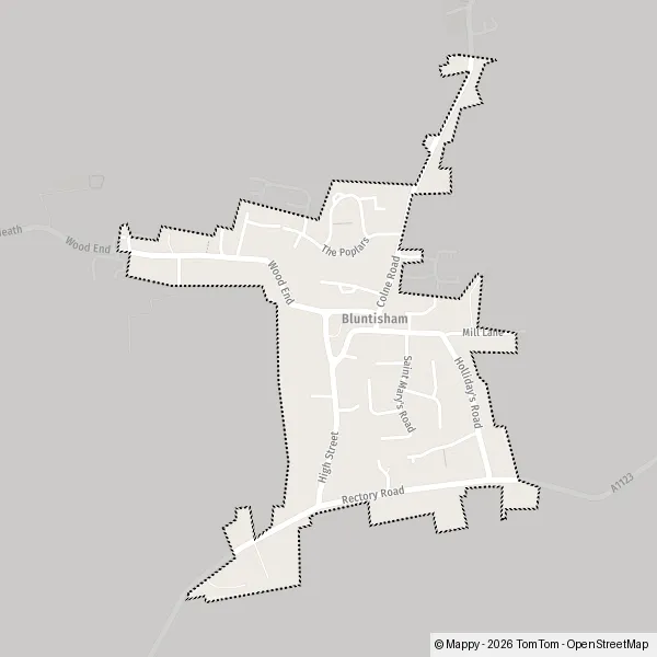Map Bluntisham: map of Bluntisham (PE28 3) and practical information