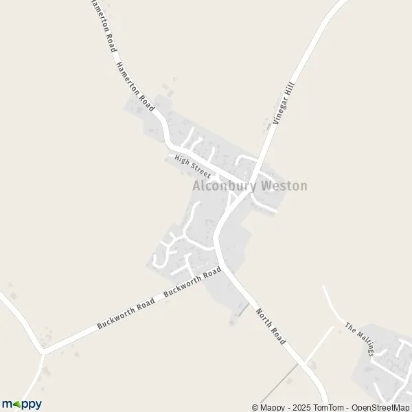 Map Alconbury Weston: map of Alconbury Weston (PE28 4) and practical ...