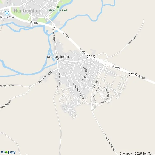 Map Godmanchester: map of Godmanchester (PE29 2) and practical information