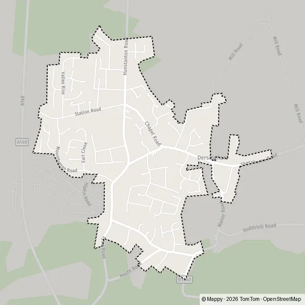 Map Dersingham: map of Dersingham (PE31 6) and practical information