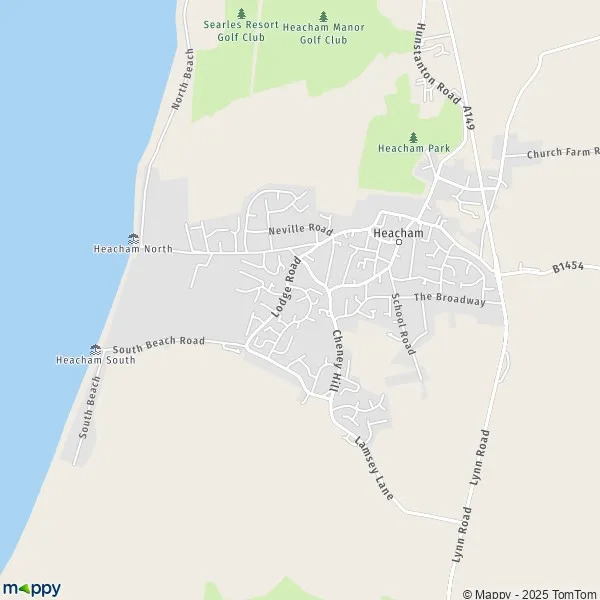 Map Heacham: map of Heacham (PE31 7) and practical information
