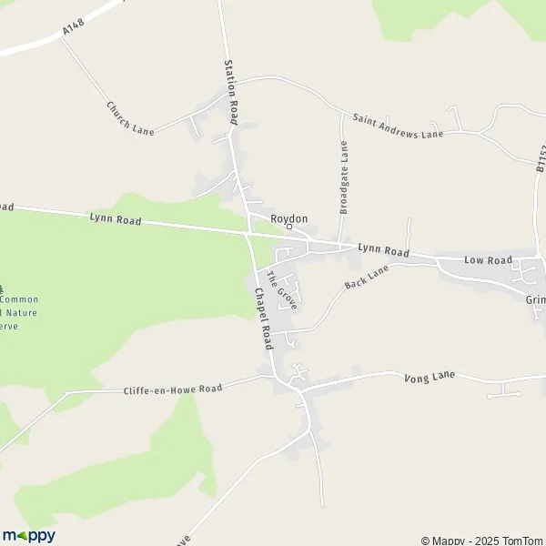 Map Roydon: map of Roydon (PE32 1) and practical information