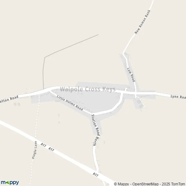 Map Walpole Cross Keys: map of Walpole Cross Keys (PE34 4) and ...