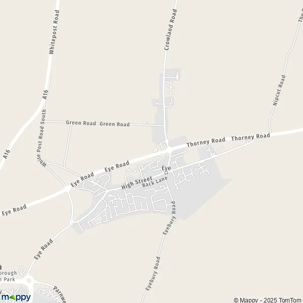 Map Eye: map of Eye (PE6 7) and practical information