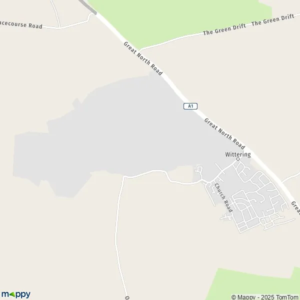 Map Wittering: map of Wittering (PE8 6) and practical information