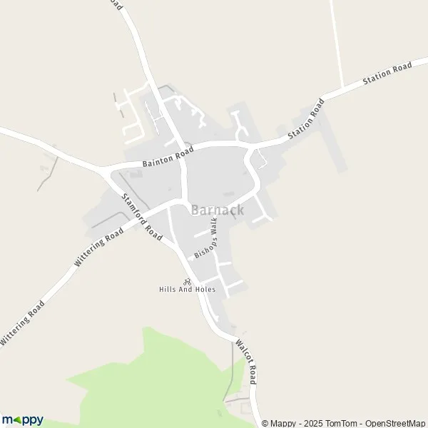 Map Barnack: map of Barnack (PE9 3) and practical information