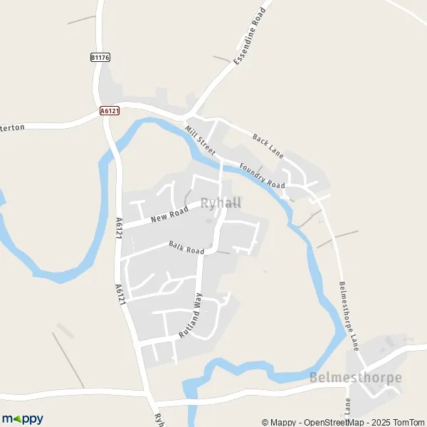 Map Ryhall: map of Ryhall (PE9 4) and practical information