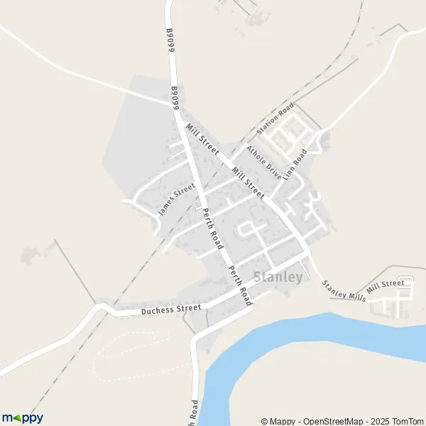 Map Stanley: map of Stanley (PH1 4) and practical information