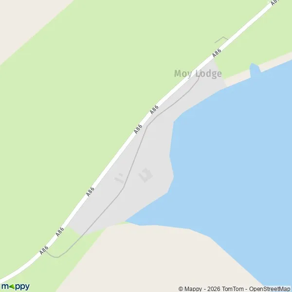 Map Moy Lodge: map of Moy Lodge (PH31 4) and practical information
