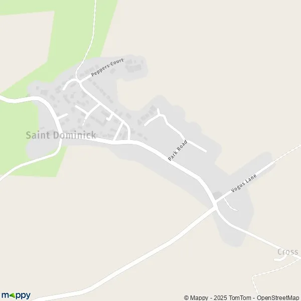 Map Saint Dominick: map of Saint Dominick (PL12 6) and practical ...