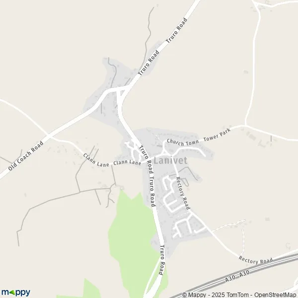 Map Lanivet: map of Lanivet (PL30 5) and practical information