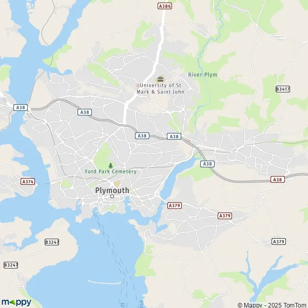 Map Plymouth: map of Plymouth (PL4 9) and practical information