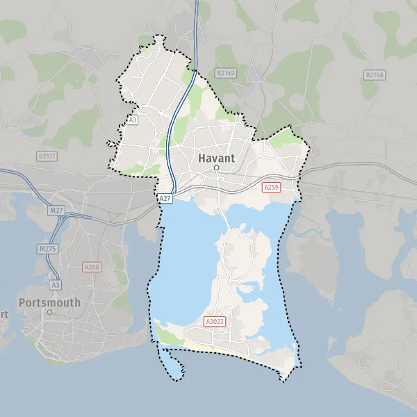 Map Havant: map of Havant (PO10 7) and practical information