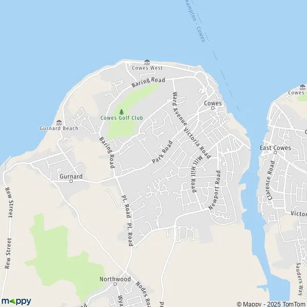 Map Cowes: map of Cowes (PO31 7) and practical information