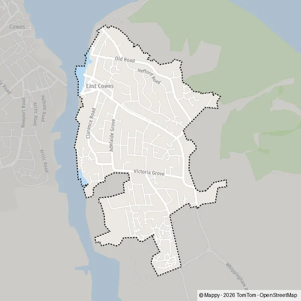Map East Cowes: map of East Cowes (PO32 6) and practical information
