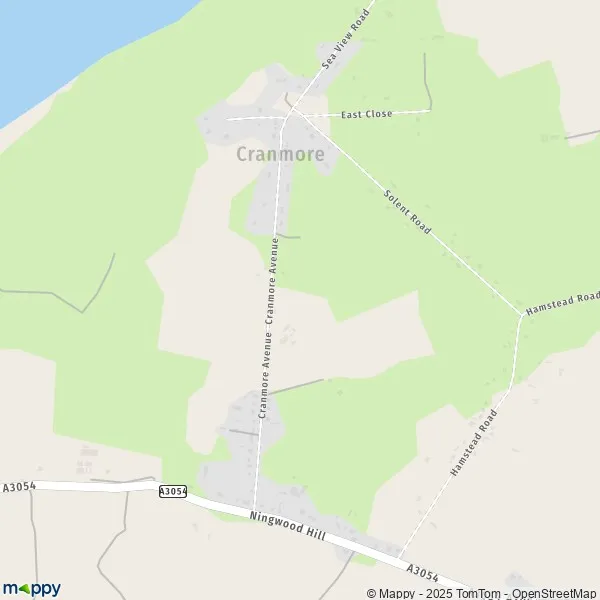 Map Cranmore: map of Cranmore (PO41 0) and practical information