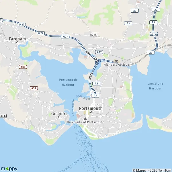 Map Portsmouth: map of Portsmouth (PO6 3) and practical information