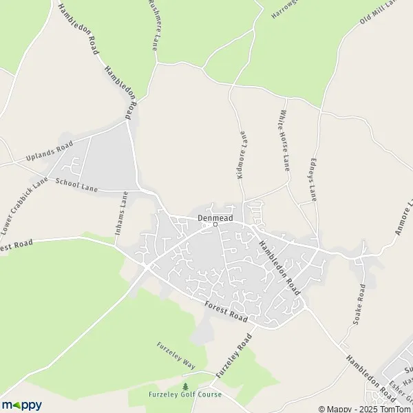 Map Denmead: map of Denmead (PO7 6) and practical information