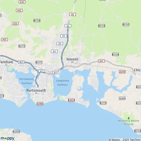 Map Havant: map of Havant (PO9 1) and practical information