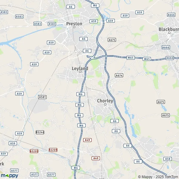 Map Chorley: map of Chorley (PR7 4) and practical information