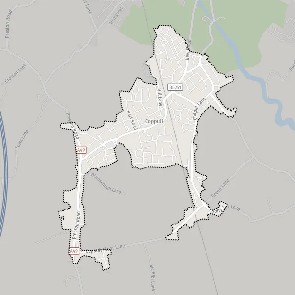 Map Coppull: map of Coppull (PR7 5) and practical information