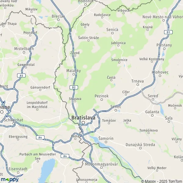 Map of Bratislava Region : map of Bratislava Region and practical ...