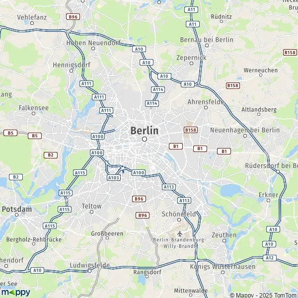 Map of Berlin : map of Berlin and practical information - Mappy