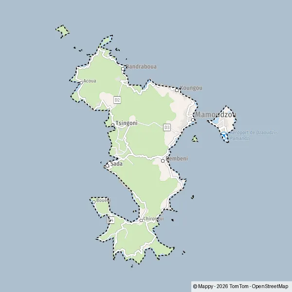 Map of Mayotte : map of Mayotte and practical information - Mappy