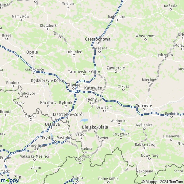 Map of Silesia : map of Silesia and practical information - Mappy