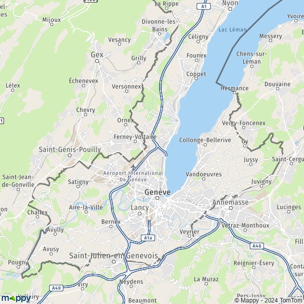 Map of Geneva : map of Geneva and practical information - Mappy