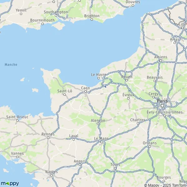 Map of Normandy : map of Normandy and practical information - Mappy