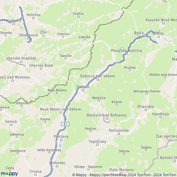 Map of Trencín Region : map of Trencín Region and practical information ...