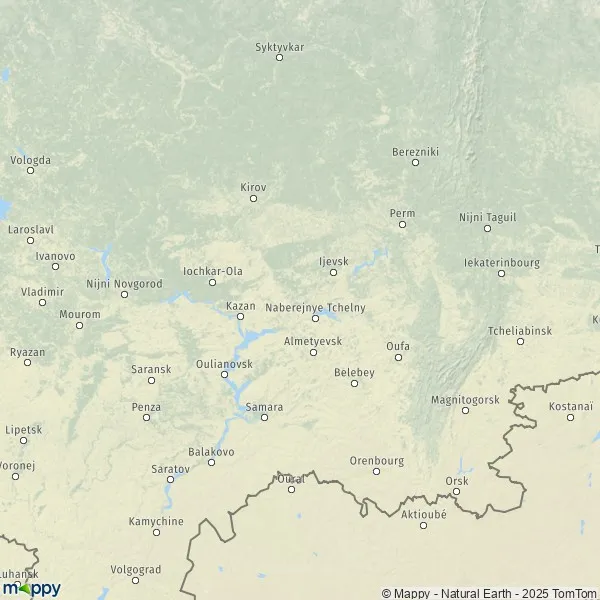 Map of Volga Federal District : map of Volga Federal District and ...