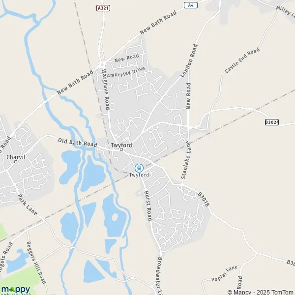 Map Twyford: map of Twyford (RG10 9) and practical information